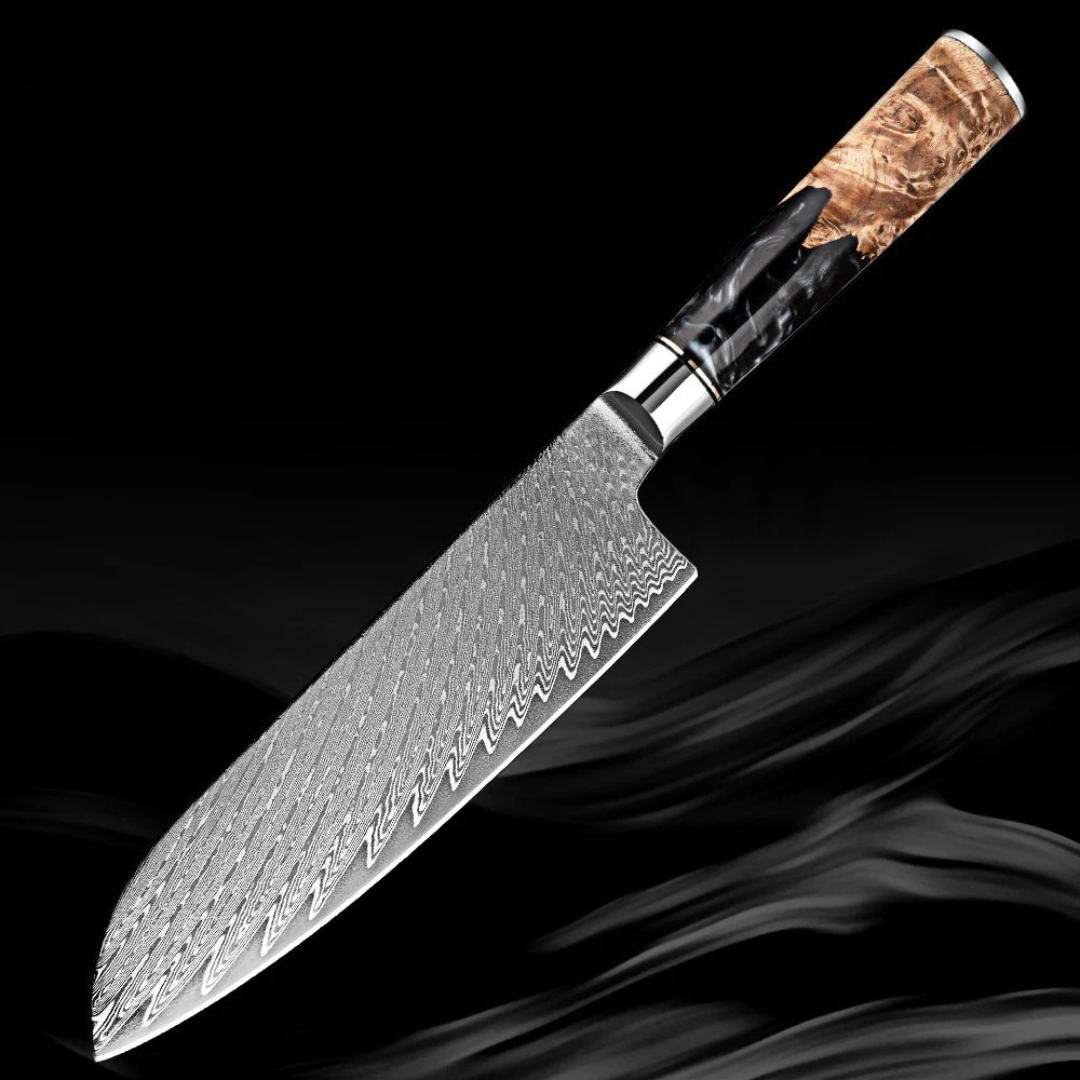 "Raiko" Collection - Premium 7' Santoku Knife – Kenji's Knives